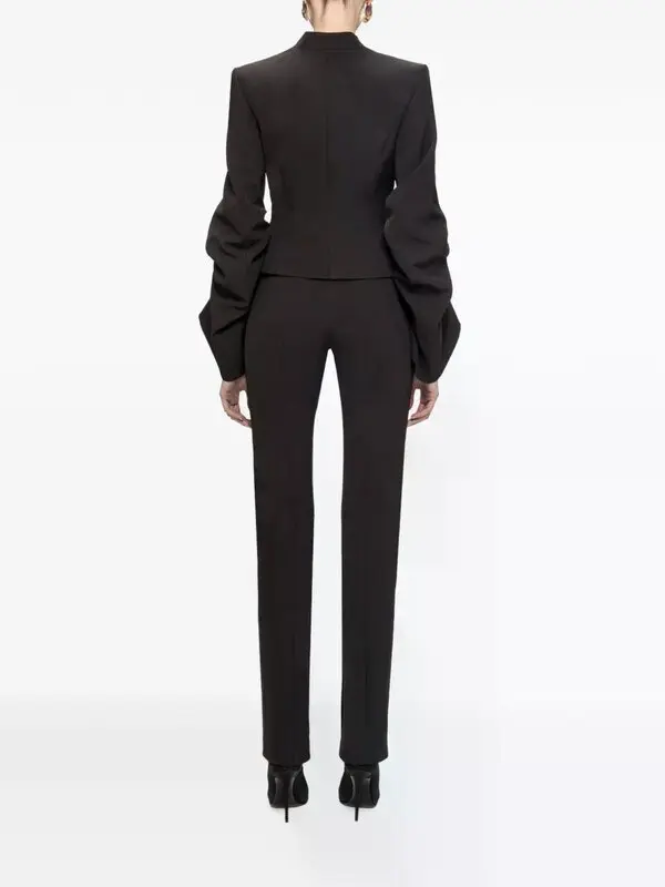 NISSA High-rise Slim-fit Trousers - Black
