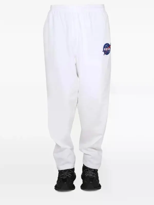 Balenciaga Pantalone Jogger Con Patch - White