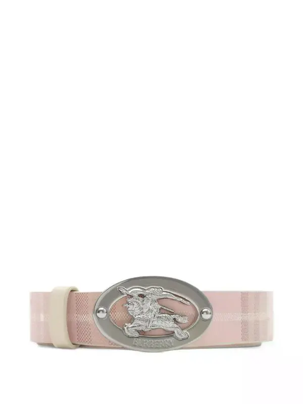Burberry Thin Reversible Check Oval Belt - Pink