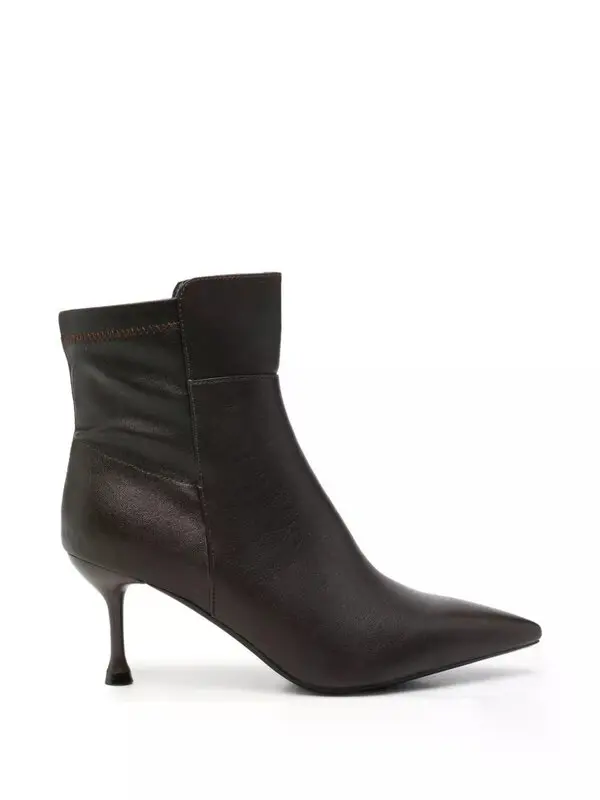 UMA PARKER Pointed-toe Stiletto-heel Ankle Boots - Brown
