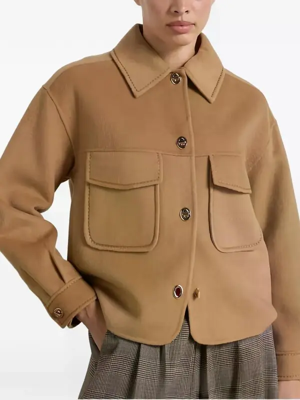 Maison123 Chris Button-up Wool-blend Jacket - Brown