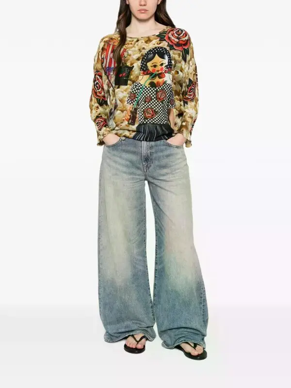 The Artistylist Popcorn-print Blouse