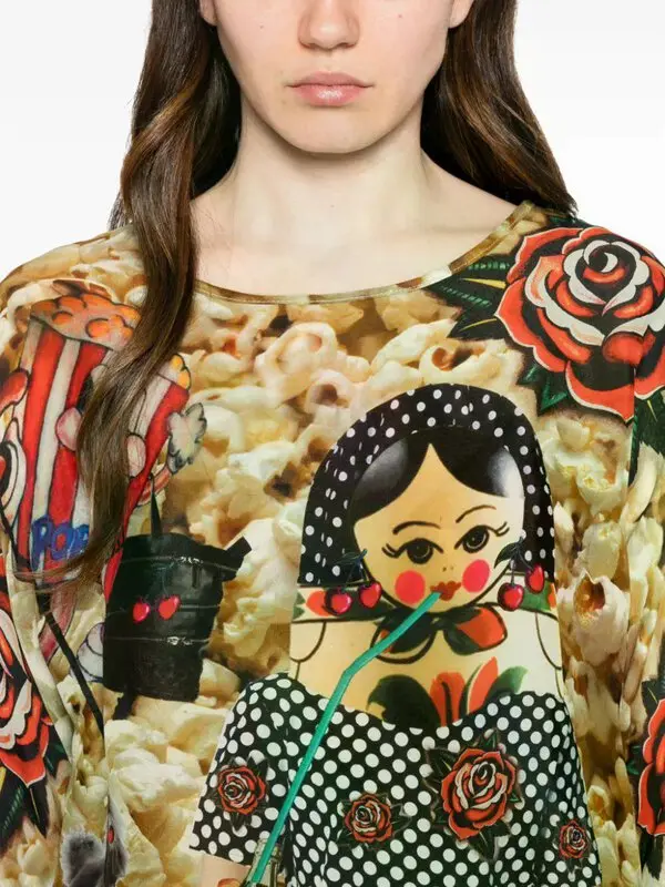 The Artistylist Popcorn-print Blouse