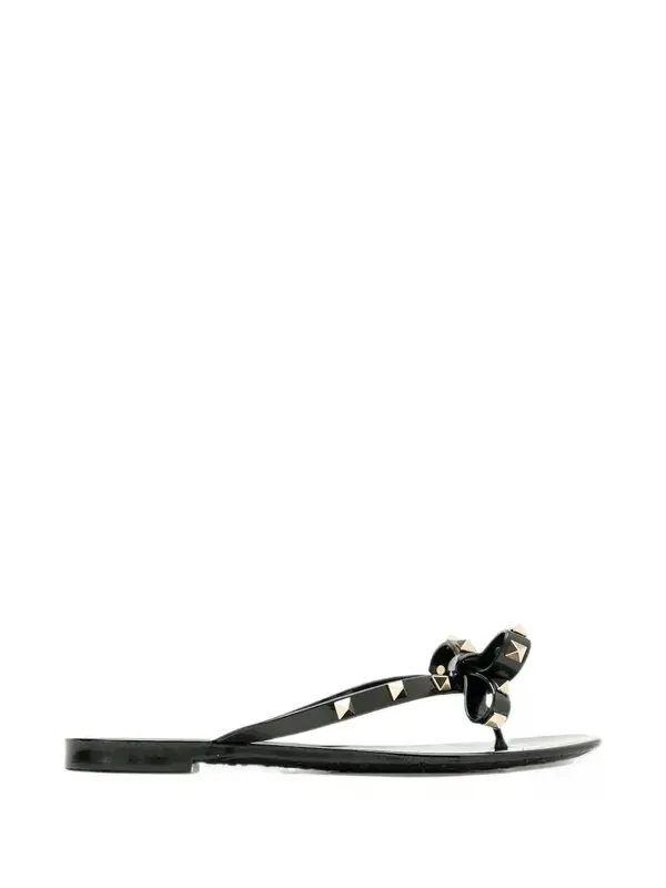 Valentino Garavani Rockstud Bow Sandals - Black