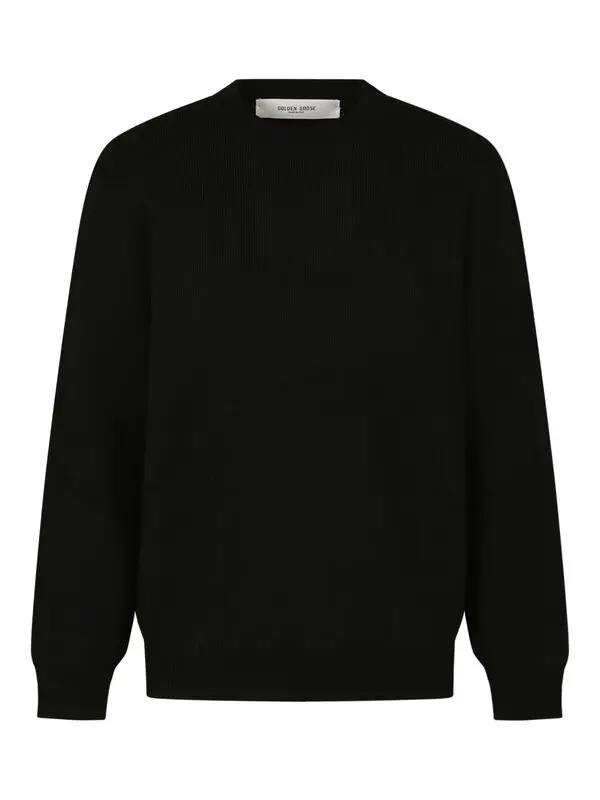 GOLDEN GOOSE Golden M's Knit Regular Crew Neck Organic Cotton With Logo