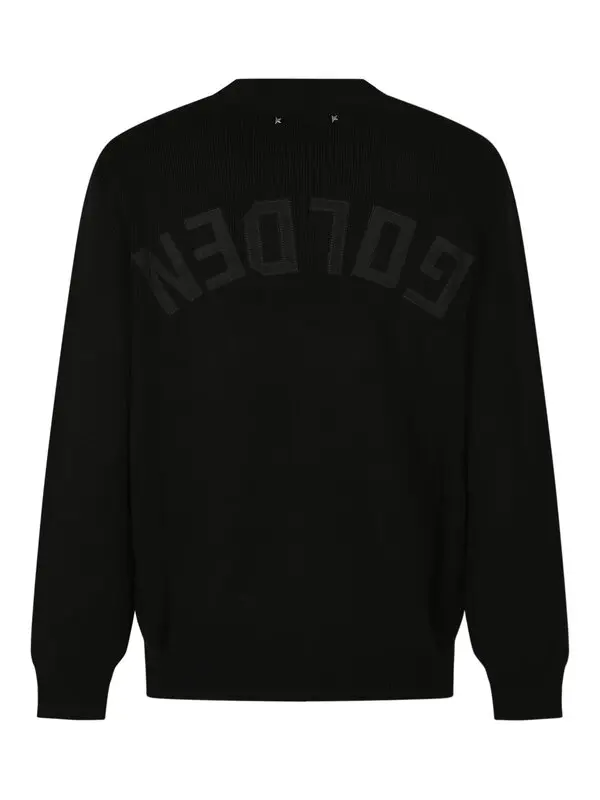 GOLDEN GOOSE Golden M's Knit Regular Crew Neck Organic Cotton With Logo