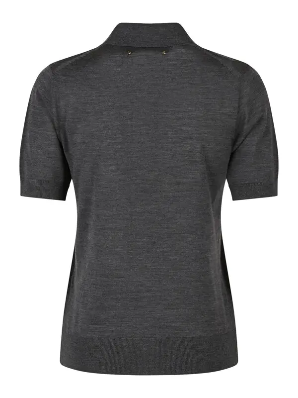 GOLDEN GOOSE Golden W's Polo Knit Short Sleeves Merino Wool