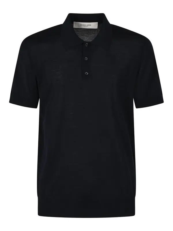 GOLDEN GOOSE Golden M's Polo Knit Short Sleeves Merino Wool