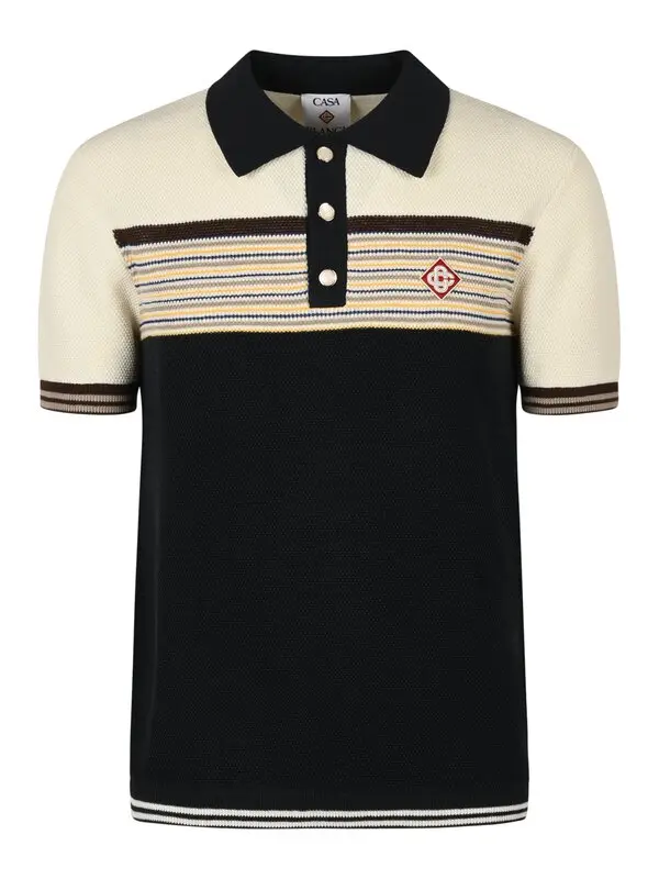 Casablanca Cafe Stripe Polo Shirt
