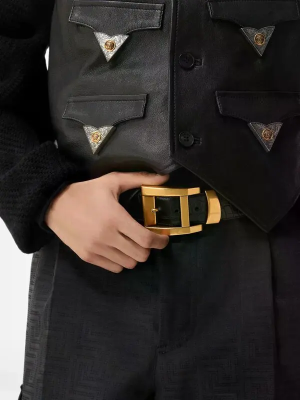 Versace Logo-engraved Belt