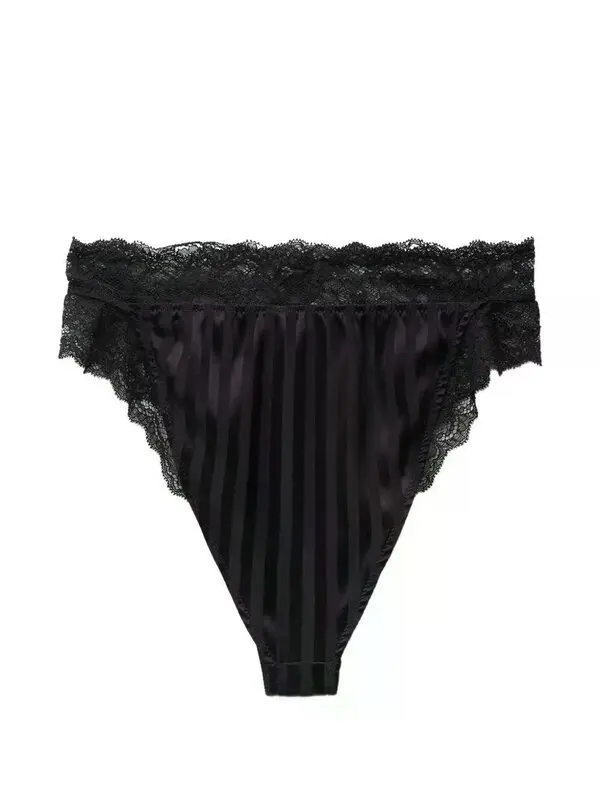 Versace Lace-trim Jacquard Silk Slip Briefs