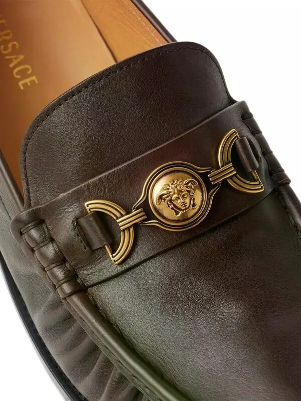 Versace Adrian Leather Loafers
