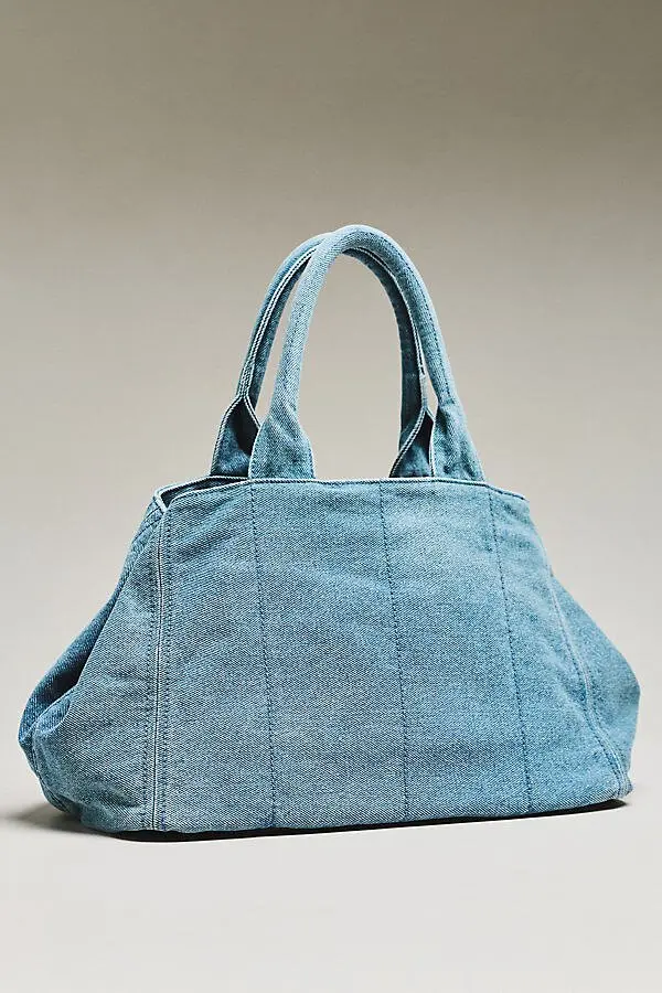 WYETH Kelly 100% Cotton Denim Bag - Medium Denim
