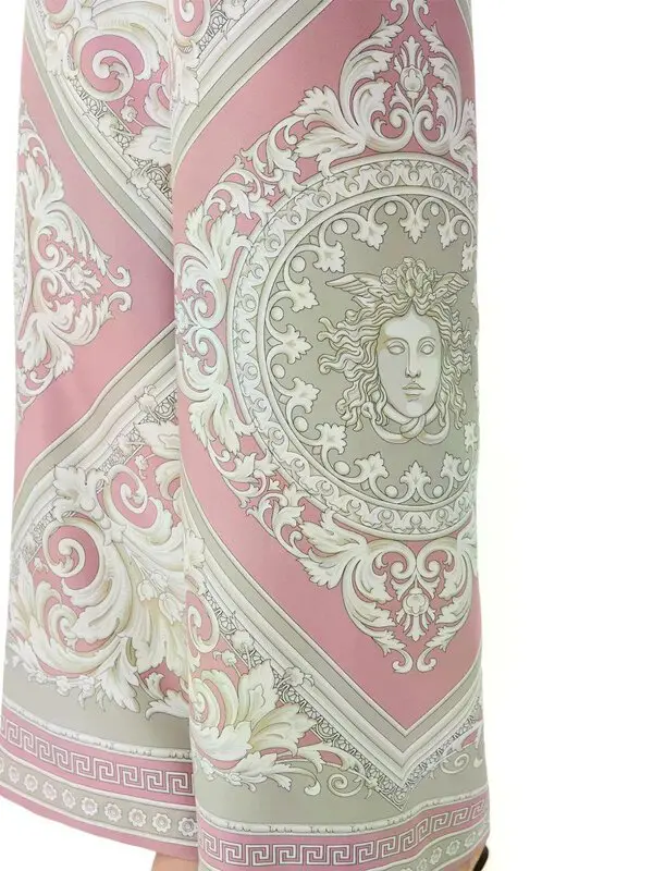 Versace Barocco-print Silk Trousers
