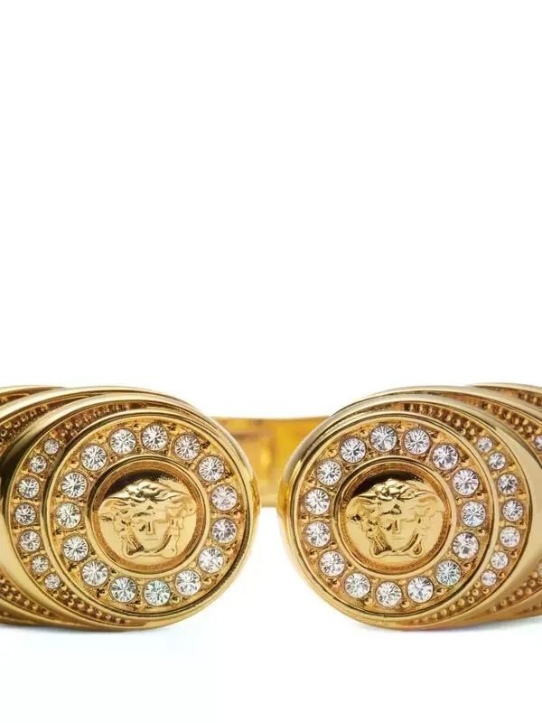 Versace Medusa Head Crystal-embellished Cuff Bracelet