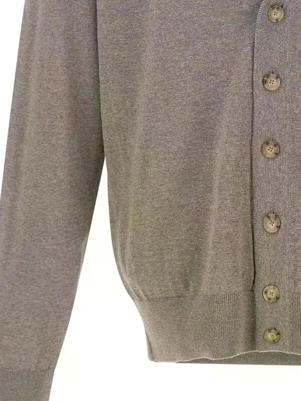 BOSS Buttoned Cardigan In Extra-fine Merino Wool