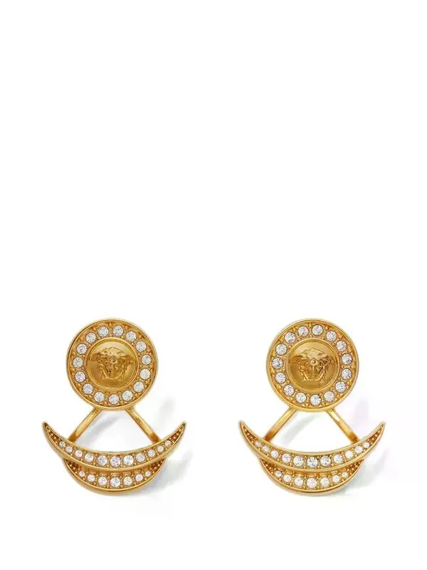 Versace Medusa Crystal-embellished Earrings - Gold