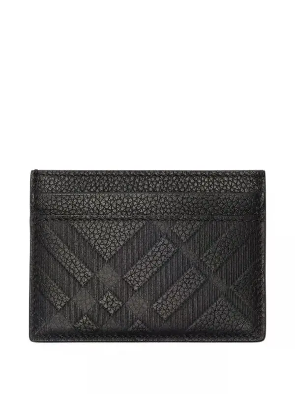 Burberry Embossed Check Card Case