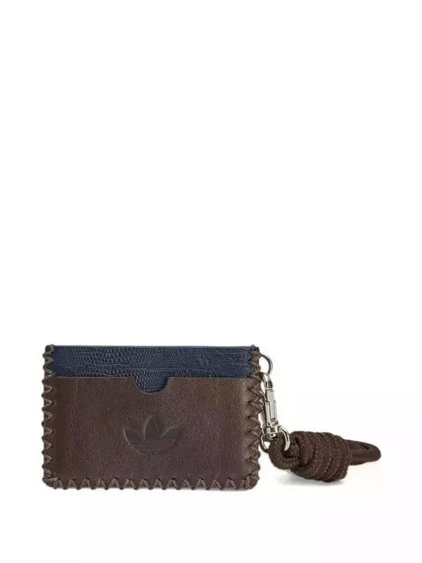 WALES BONNER X Adidas Whipstitch-trim Card Holder - Brown