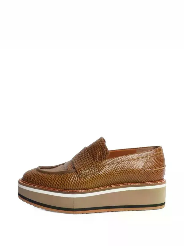 Clergerie Snake-embossed Platform Shoes