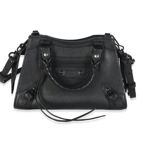 Balenciaga Grained Calfskin Neo Classic City Bag - Black