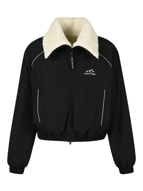 Balenciaga Revers Crop Blouson - Black