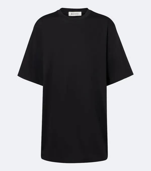 RÓHE Cotton And Silk-blend Jersey T-shirt - Black