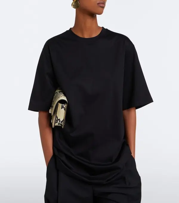 RÓHE Cotton And Silk-blend Jersey T-shirt - Black