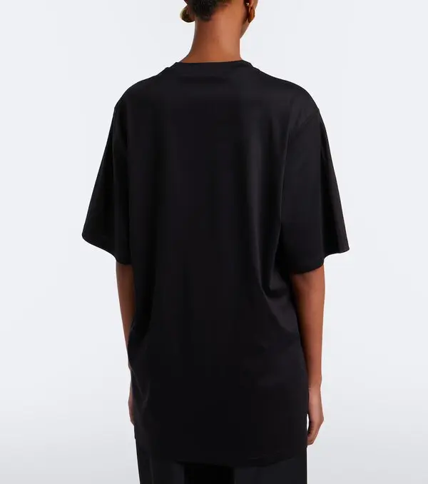 RÓHE Cotton And Silk-blend Jersey T-shirt - Black