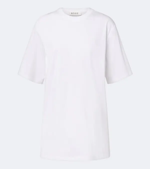 RÓHE Cotton And Silk-blend Jersey T-shirt - White
