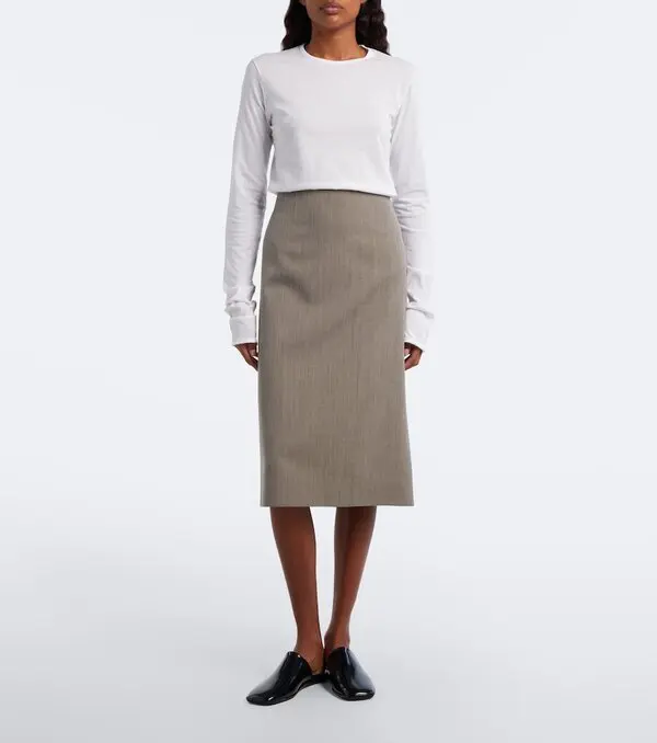 Calvin Klein Eulalia Wool Midi Skirt