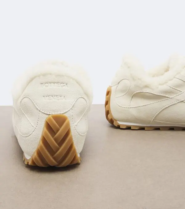 Bottega Veneta Orbit Flash Shearling-lined Suede Sneakers