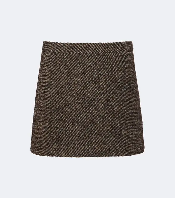 Vince Tweed Miniskirt - Brown