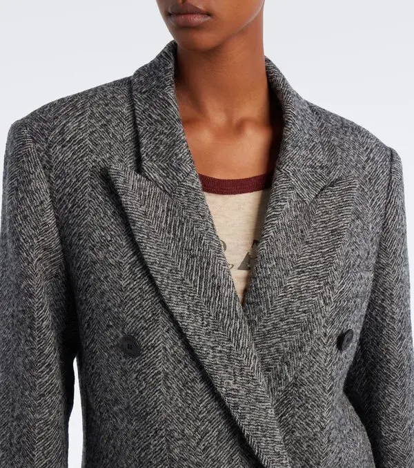 MARANT ETOILE Vamara Wool And Cotton-blend Coat