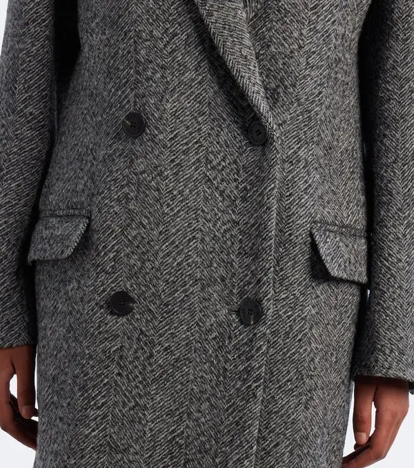 MARANT ETOILE Vamara Wool And Cotton-blend Coat