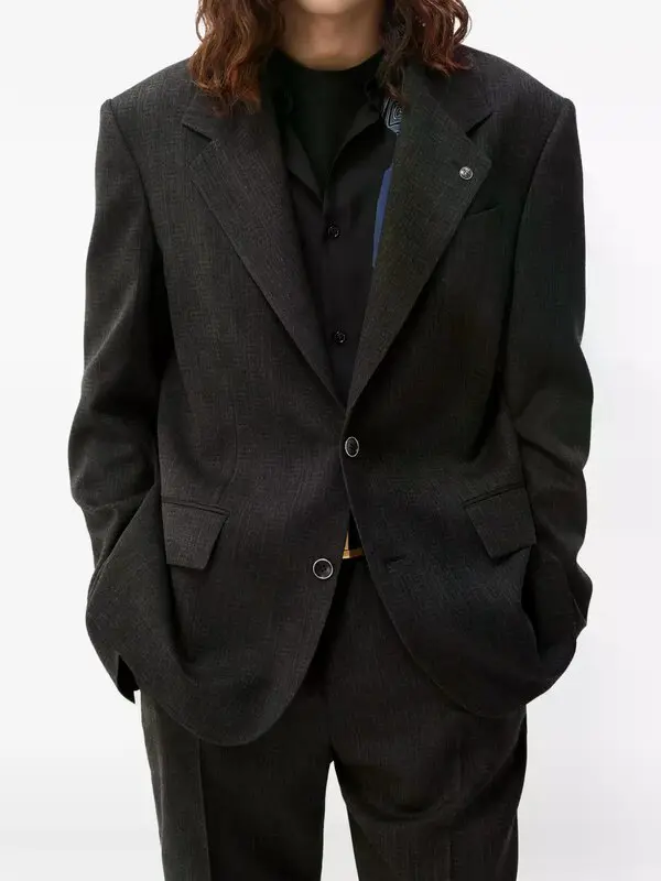 Versace Medusa Biggie Single-breasted Blazer - Grey
