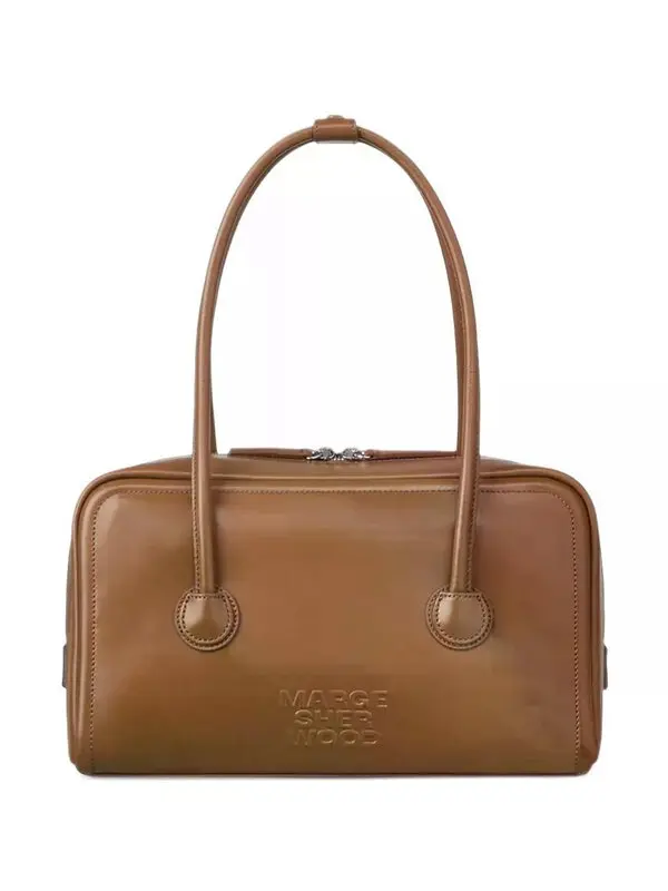 MARGESHERWOOD Small Boston Leather Shoulder Bag - Brown
