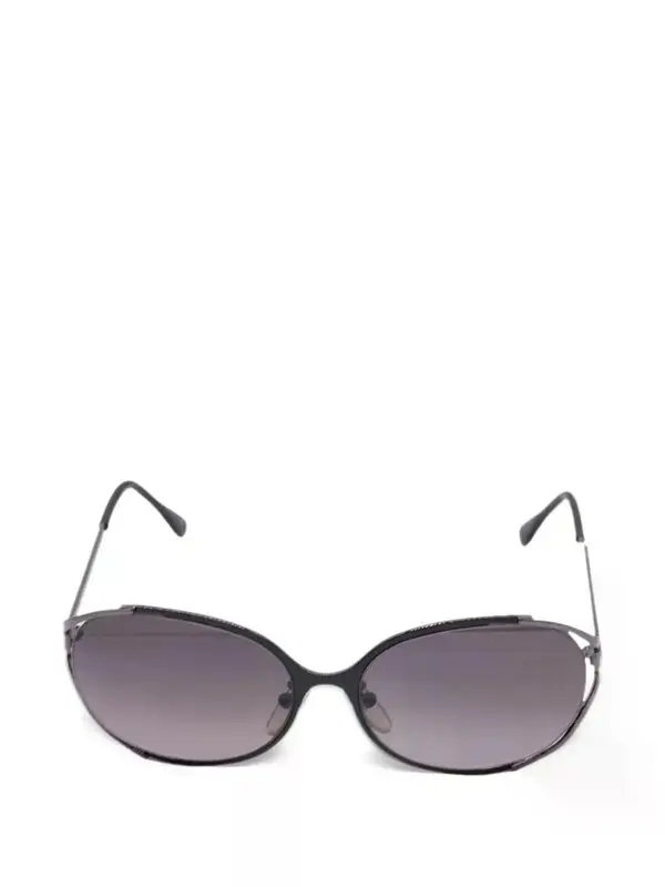Fendi 2019 Oval Cutout Sunglasses - Grey