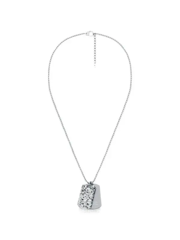 DIESEL® Stainless Steel Dog Tag Necklace