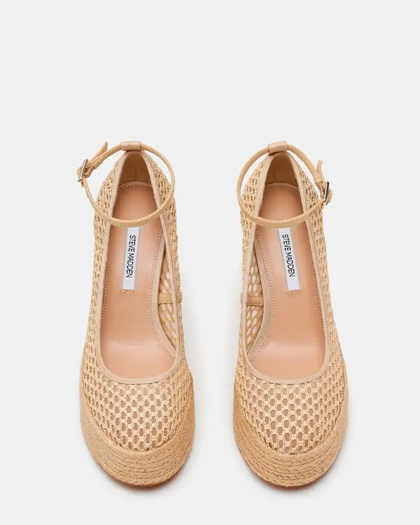 Steve Madden Crussi Raffia Platform Heels