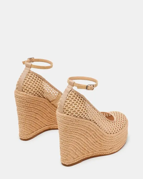 Steve Madden Crussi Raffia Platform Heels