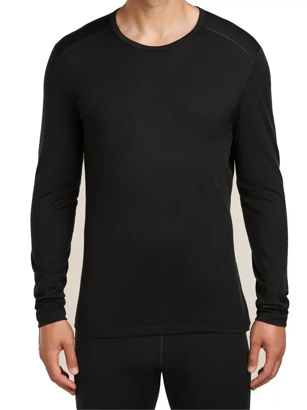 Icebreaker Base Layer 200 Oasis Ls Crewe - Black