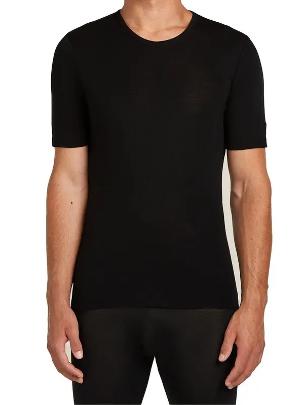 Icebreaker 175 Everyday Short Sleeve Crew Neck Top - Black