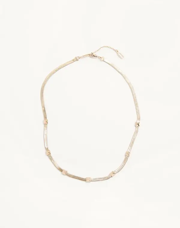 Valentino Garavani Rockstud Metal Necklace - Platinum