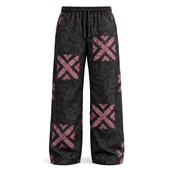 NABA CLOTHING Naba Diaspora Adire Cream Long Pants