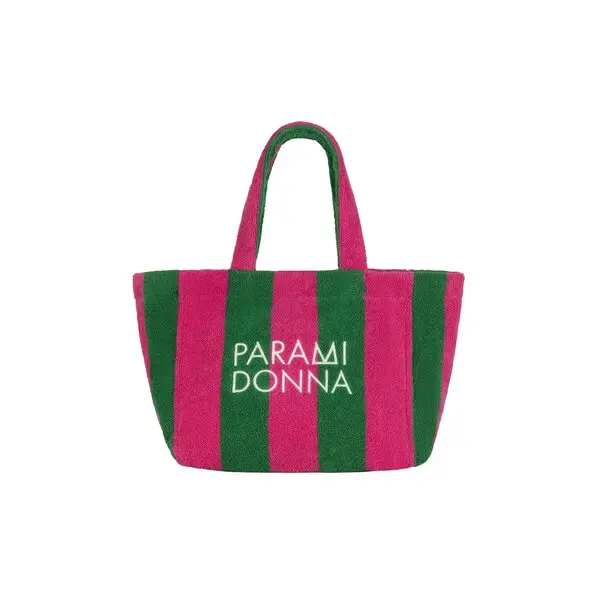 PARAMIDONNA Medium Tote Bag Fuchsia Emerald - Pink