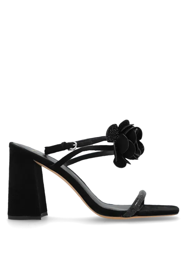 Kate Spade New York Suede Heeled Sandals - Black
