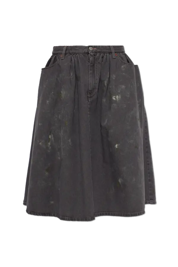 MAISON MARGIELA Denim Skirt With A 'vintage' Effect - Grey