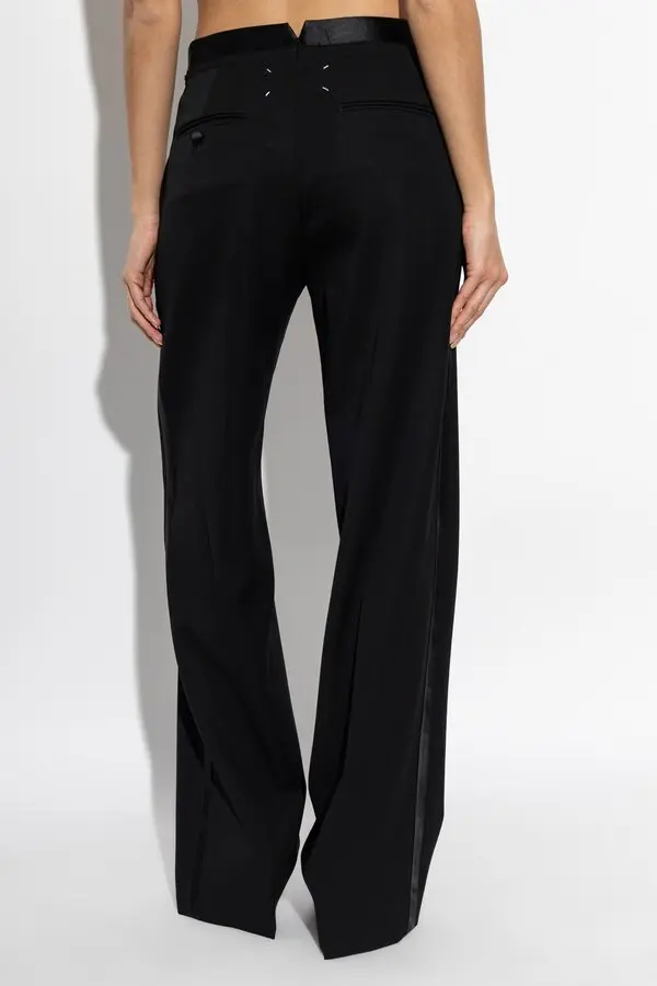 MAISON MARGIELA Wool Trousers With Side Stripes