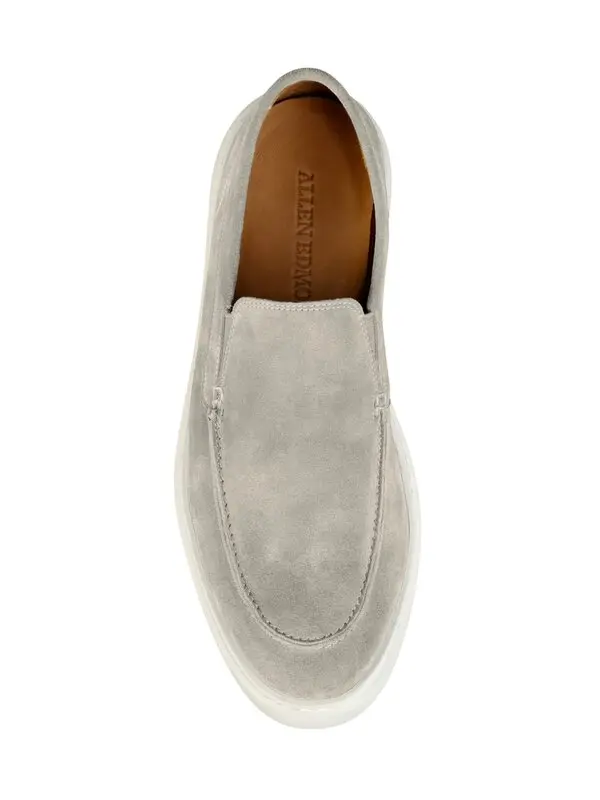 Allen Edmonds Hayes Leather Slip-on Sneakers - Light Grey